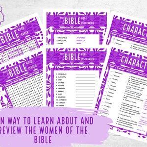 Women of the Bible Activity Bundle: Printable Sunday School Games ...