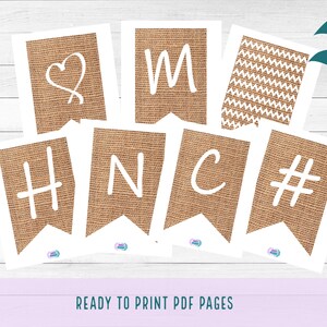 Large Burlap Banner White Lettering |instant Download | Printable ...