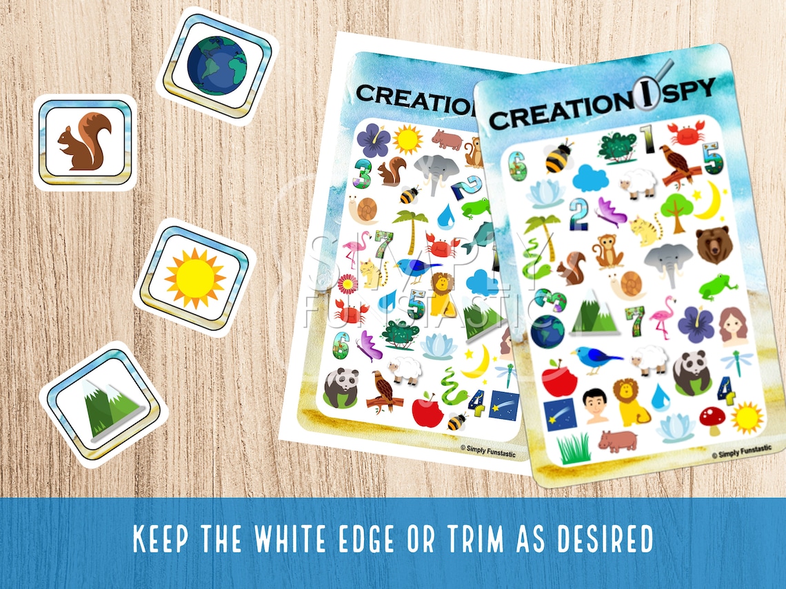 Creation I Spy Game: Bible Sunday School Printable (downloadable) - Etsy