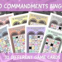 10 Plagues Bible Story Bingo Set for Kids - Bible Story Activity, Moses ...