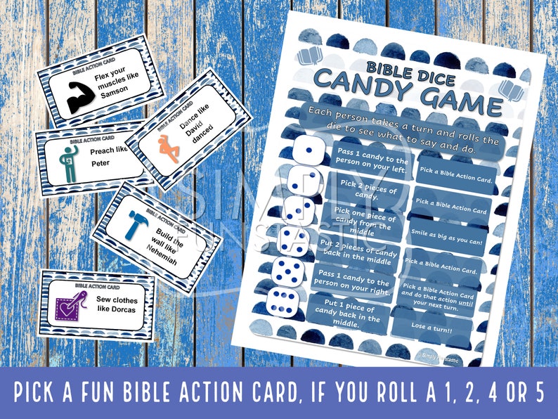 Bible Dice Candy Game Printable: Christian Activity (PDF Download) - Etsy