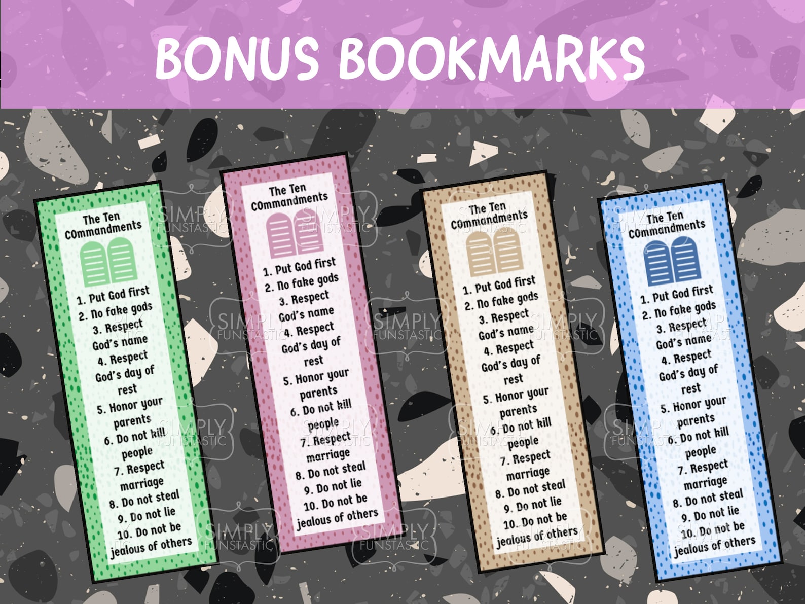 Ten Commandments Bingo Game: Sunday School Bible Lesson (PDF Download ...