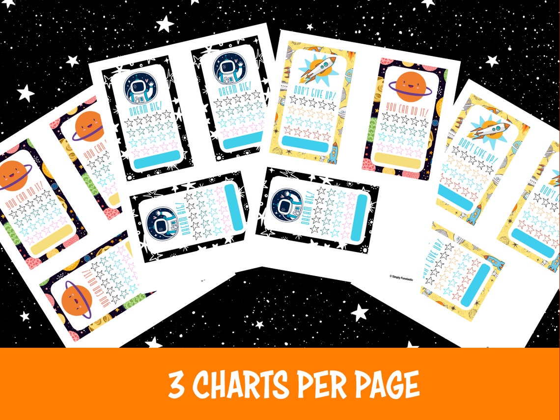 Outer Space Reward Charts: Kids Behavior, Homeschool (digital Download ...