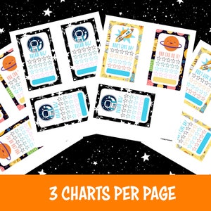 Outer Space Reward Charts: Kids Behavior, Homeschool (digital Download ...