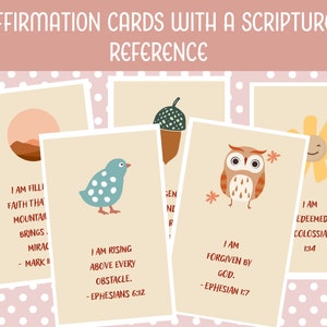 Positive Affirmation Cards for Kids - Scripture-based Bible Verses ...