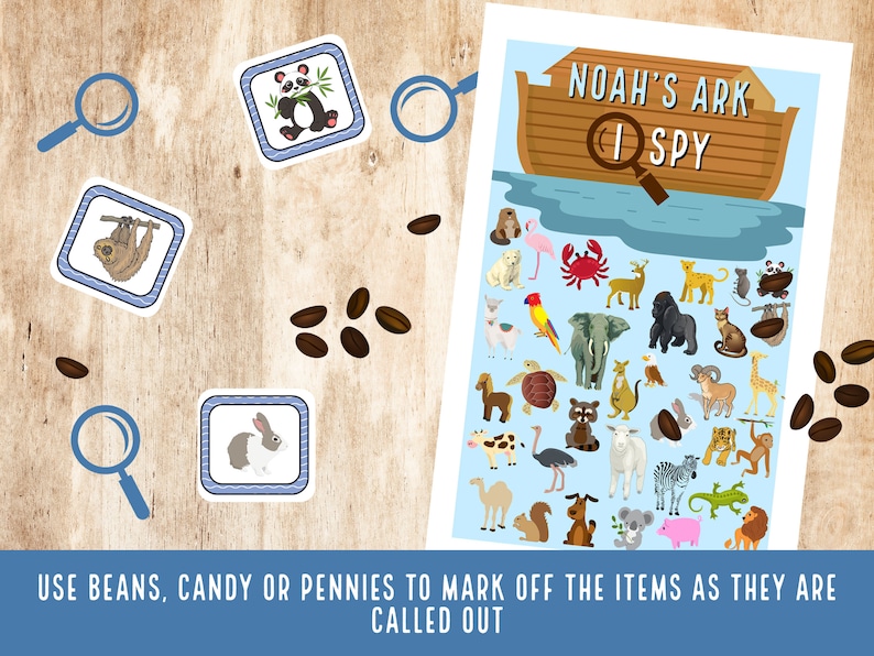 Noah's Ark I Spy Game: Bible VBS Activity (digital Download) - Etsy