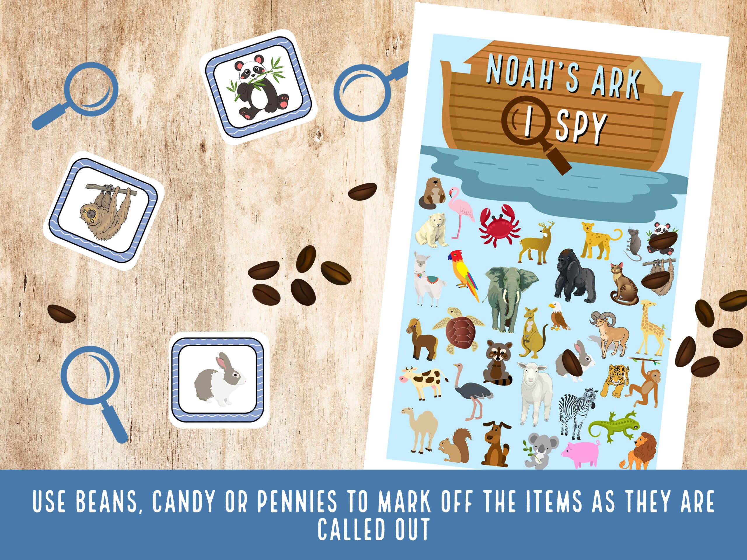 Noah's Ark I Spy Game: Bible VBS Activity (digital Download) - Etsy