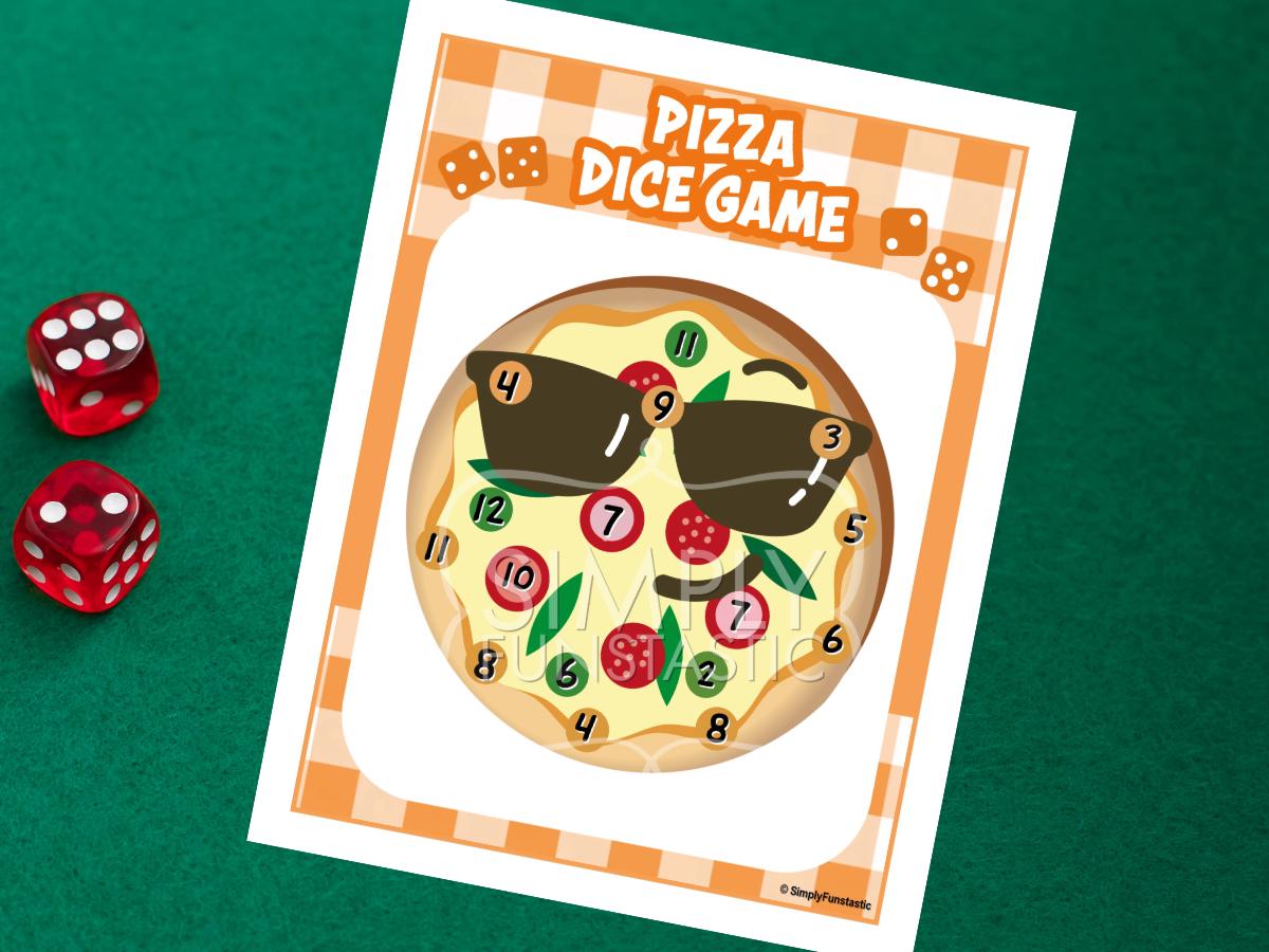 Pizza Dice Game | Fill in the Pizza Game | Pizza Party Game | Roll A ...