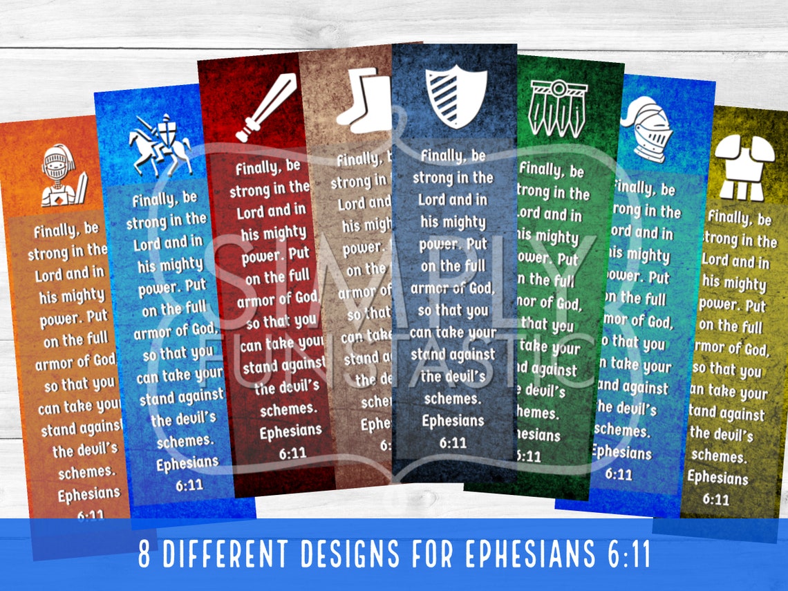 Armor of God Scripture Bookmarks | Christian Bookmark | Religious ...