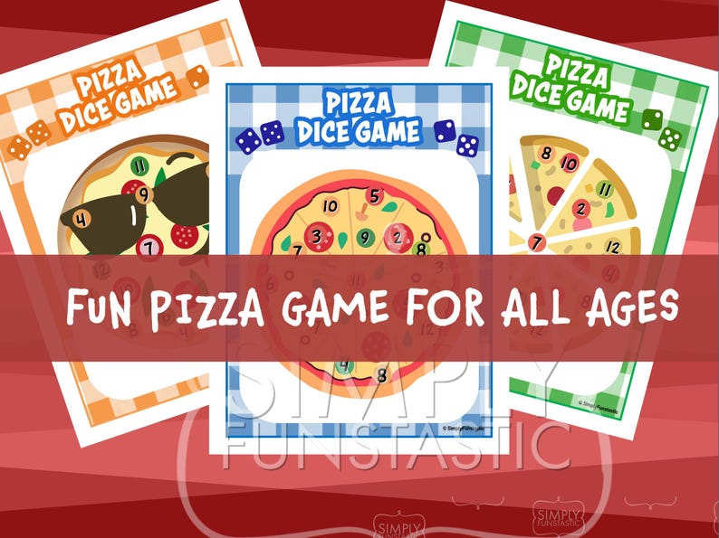 Pizza Dice Game | Fill in the Pizza Game | Pizza Party Game | Roll A ...