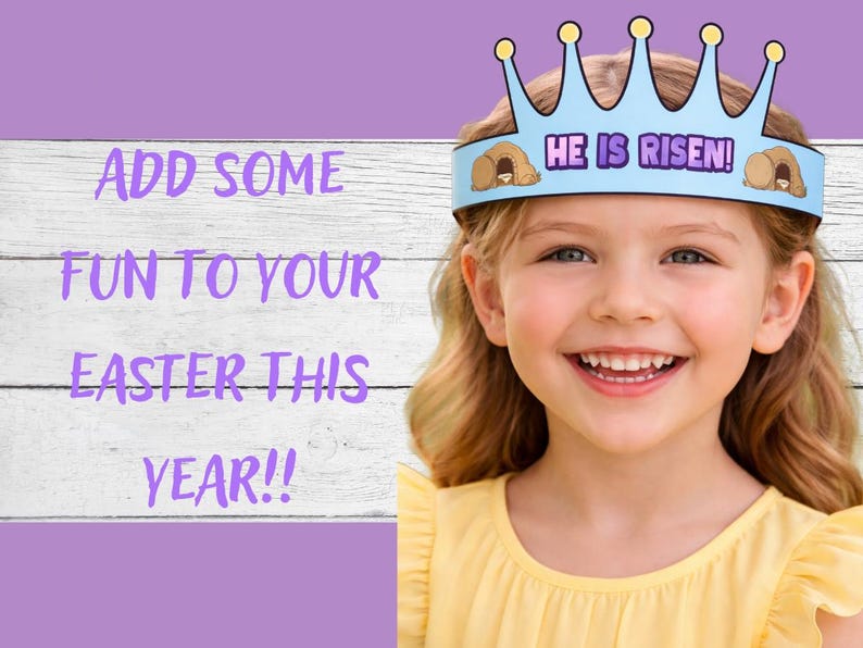 Easter Crown Craft | “he is Risen!” Printable Crown Craft for Kids ...