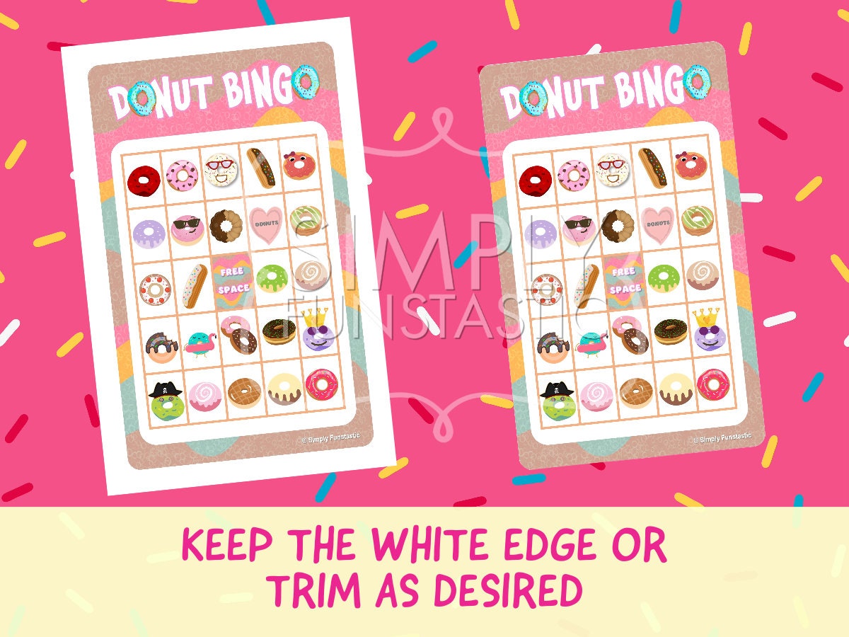 Donut Bingo | Donut Party Game | Donut Birthday Party | Donut Printable ...