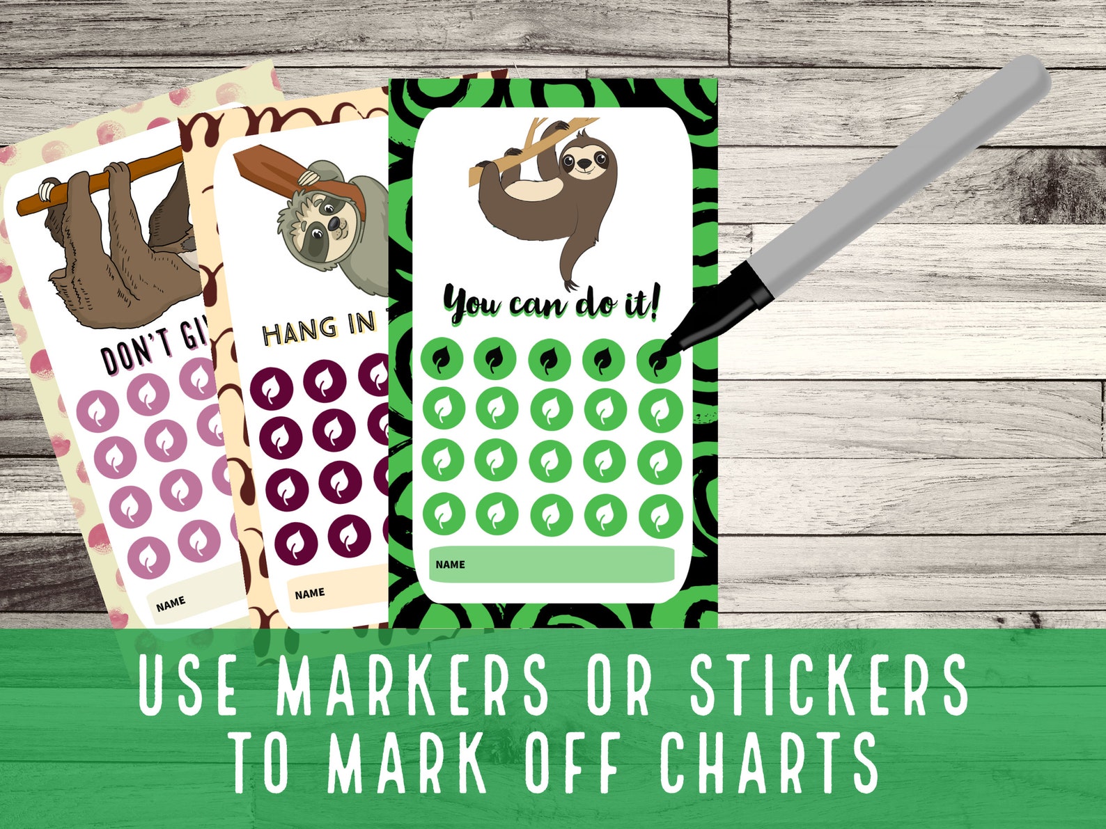 3 Sloth Classroom Reward Incentive Charts | Children Reward ...