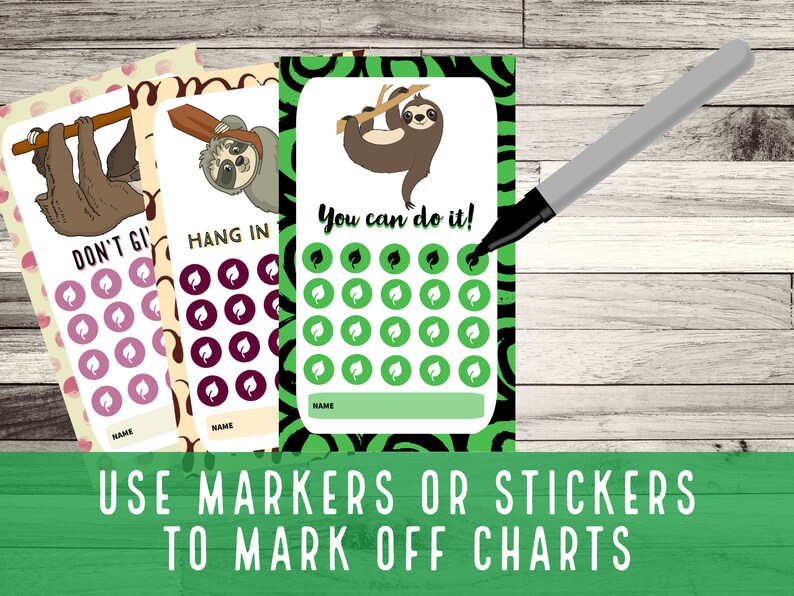 3 Sloth Classroom Reward Incentive Charts | Children Reward ...