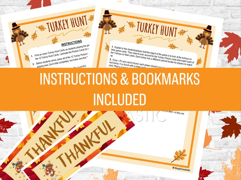 Thanksgiving Turkey Hunt Game for Kids, Printable Children Turkey ...