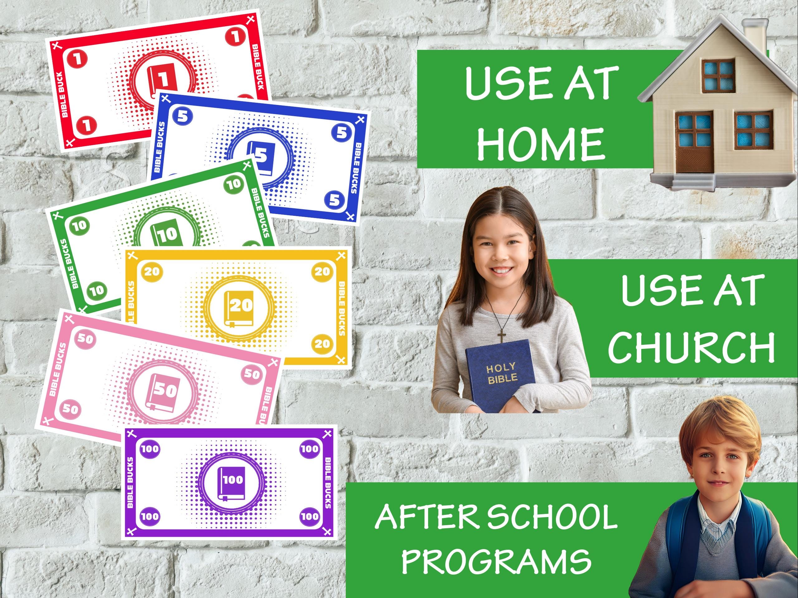 Bible Bucks: Christian Reward System for Kids (printable PDF) - Etsy