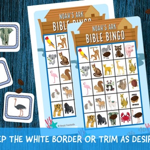 Noah's Ark Bible Bingo | Bible Game Kids Adults Youth | Sunday School ...