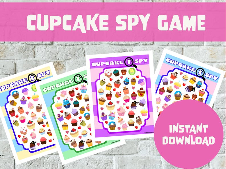 Cupcake I Spy Game: 24 Printable Cards (digital Download) - Etsy