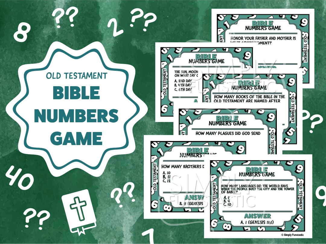 Old Testament Bible Numbers Game: Trivia Cards (download & Print) - Etsy