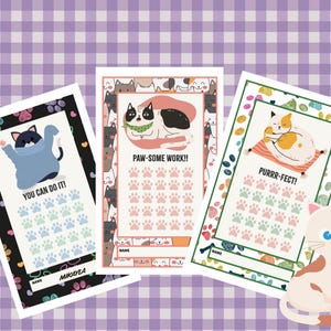Whimsical Cat Classroom Incentive Charts | Kids Reward System ...