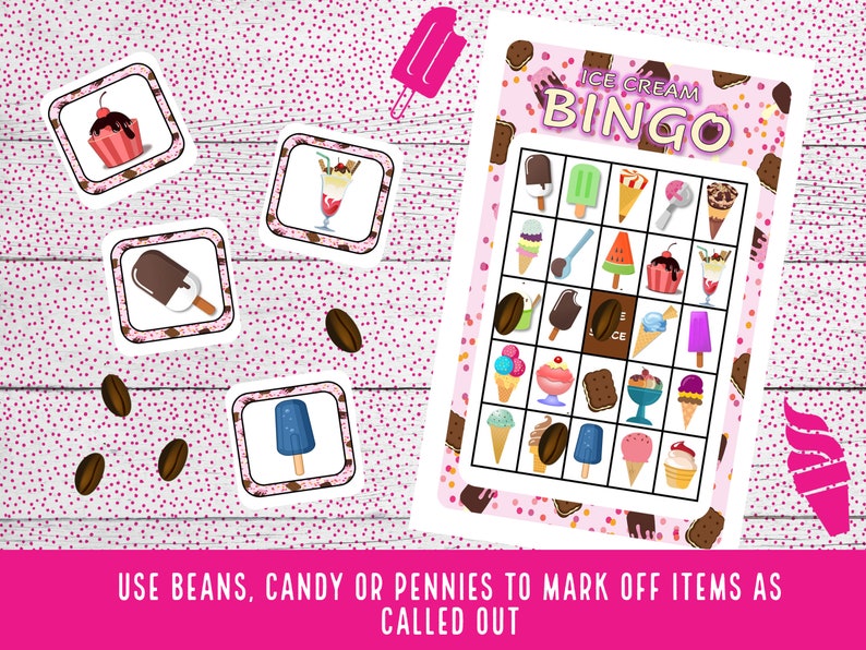 Ice Cream Bingo | Ice Cream Party | Ice Cream Game | Kids Youth Game ...