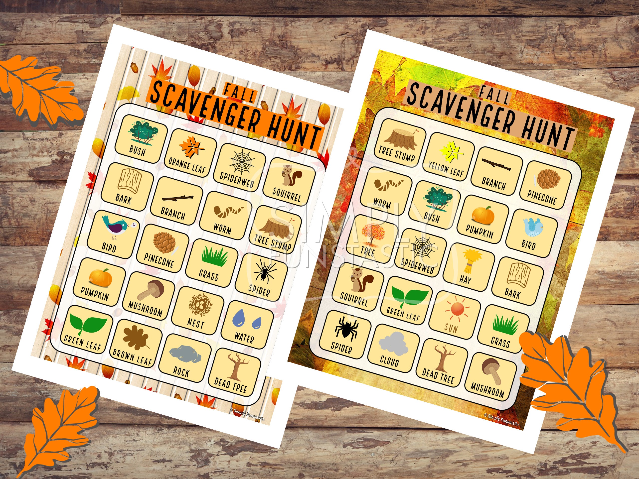 Fall Autumn Scavenger Hunt | Fall Hunt Game| Fall Seek & Find Game ...