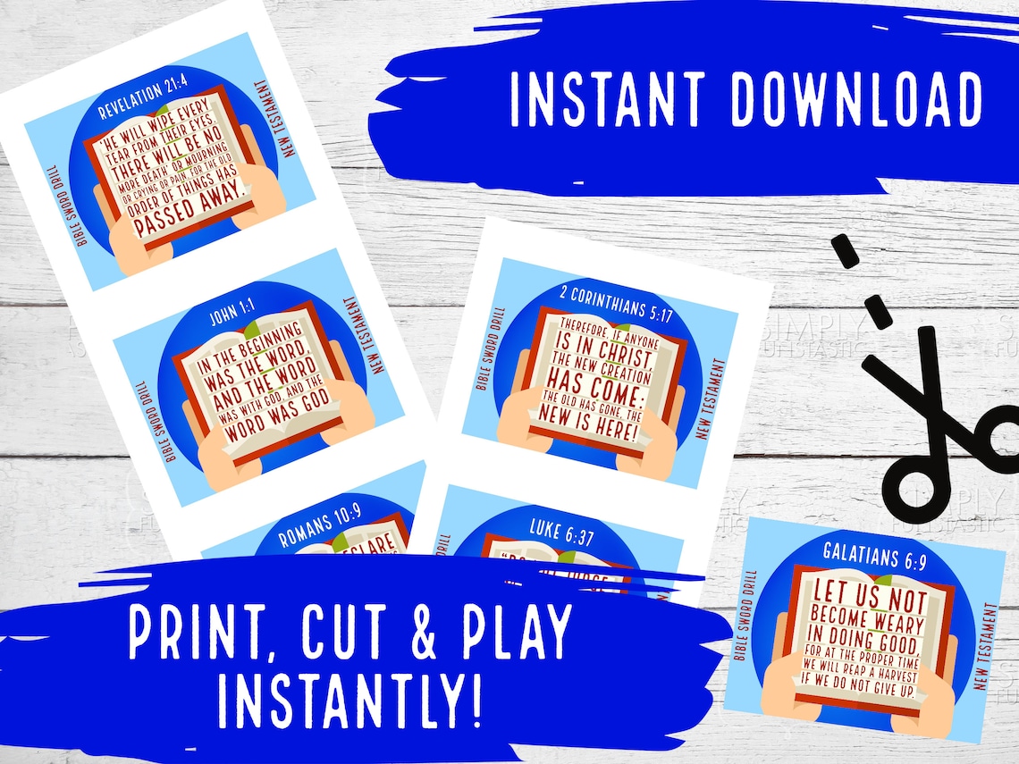 New Testament Bible Sword Drill Game | Bible Game | Find the Verse ...