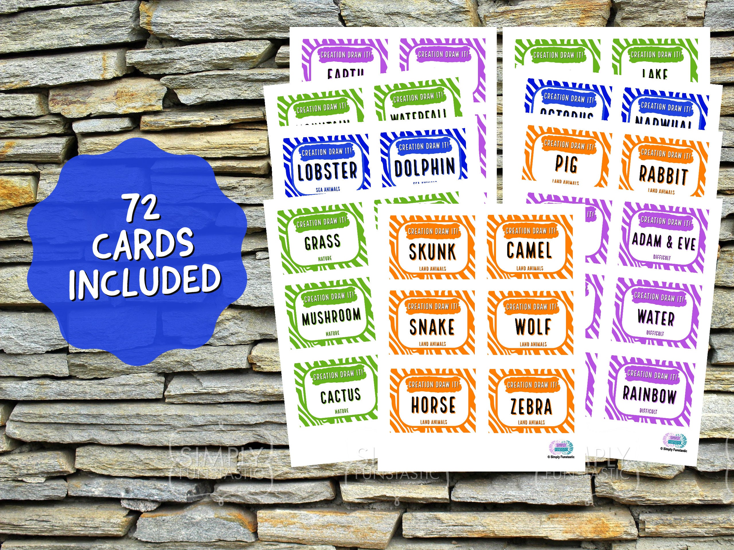 Creation Draw It! Game, Christian Bible Pictionary Family Party Game ...