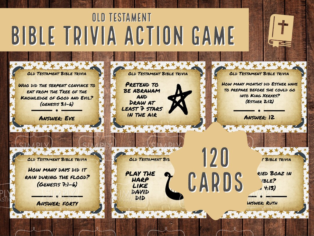 Old Testament Bible Trivia Action Game, Christian Trivia Printable ...