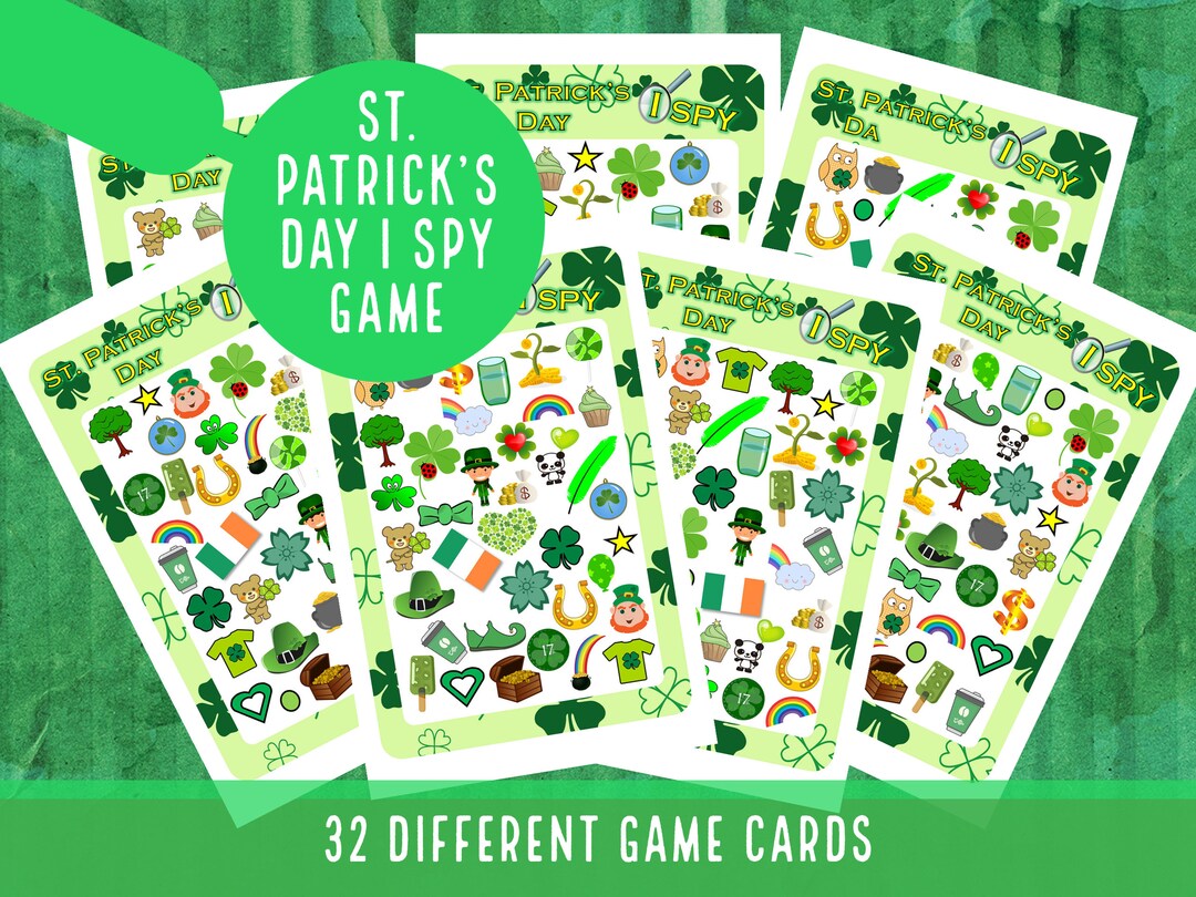 Classroom St. Patrick's Day I Spy Printable | Fast Action St. Patrick’s ...