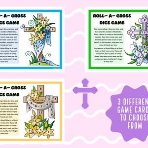 Roll A Cross Dice Game Bible Candy Game Fill in Bible Game Christian ...
