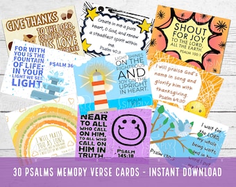 Kids Scripture Cards | Children's Bible Verse Memory Cards | Best ...