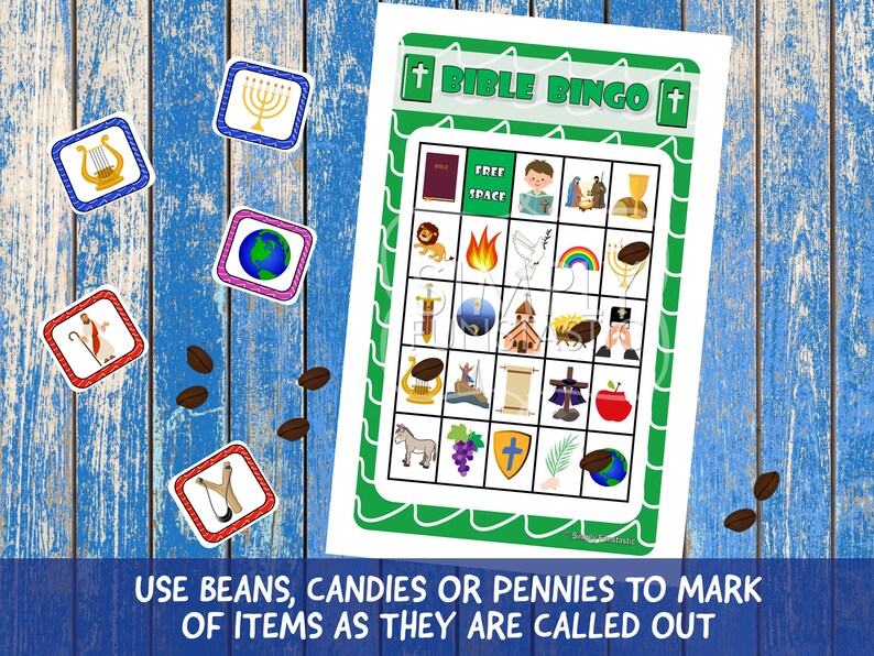 Bible Bingo Set 2 Bible Stories Bingo Sunday School - Etsy