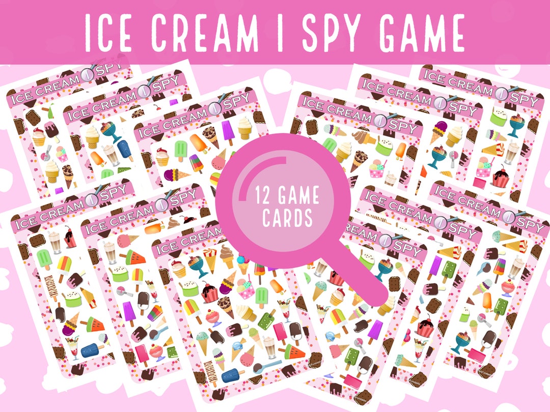 Ice Cream I Spy Game: Printable Party Activity (digital Download) - Etsy UK
