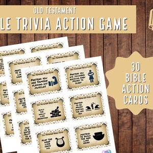 Old Testament Bible Trivia Action Game: Family Fun (printable) - Etsy
