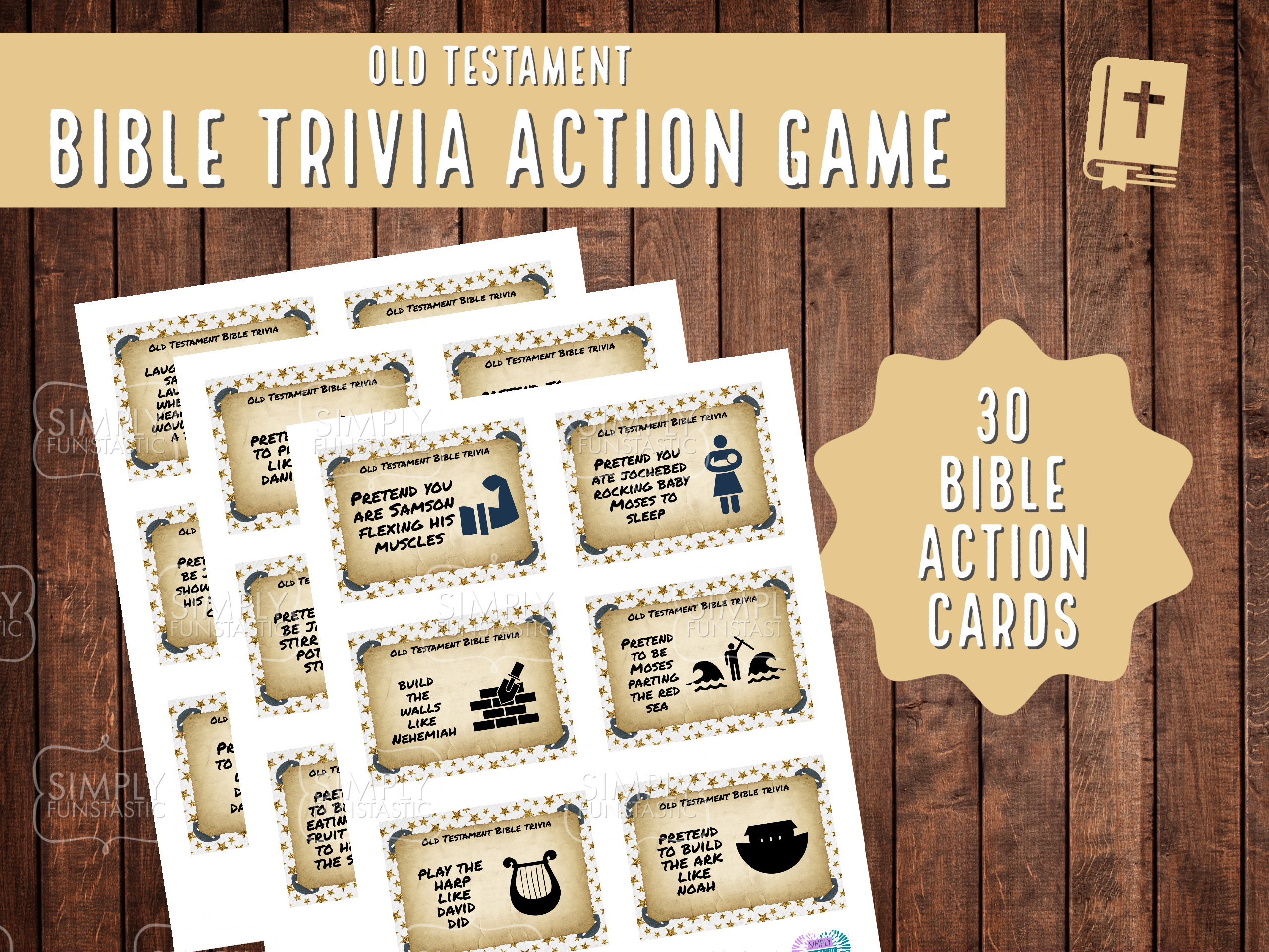 Old Testament Bible Trivia Action Game: Family Fun (printable) - Etsy