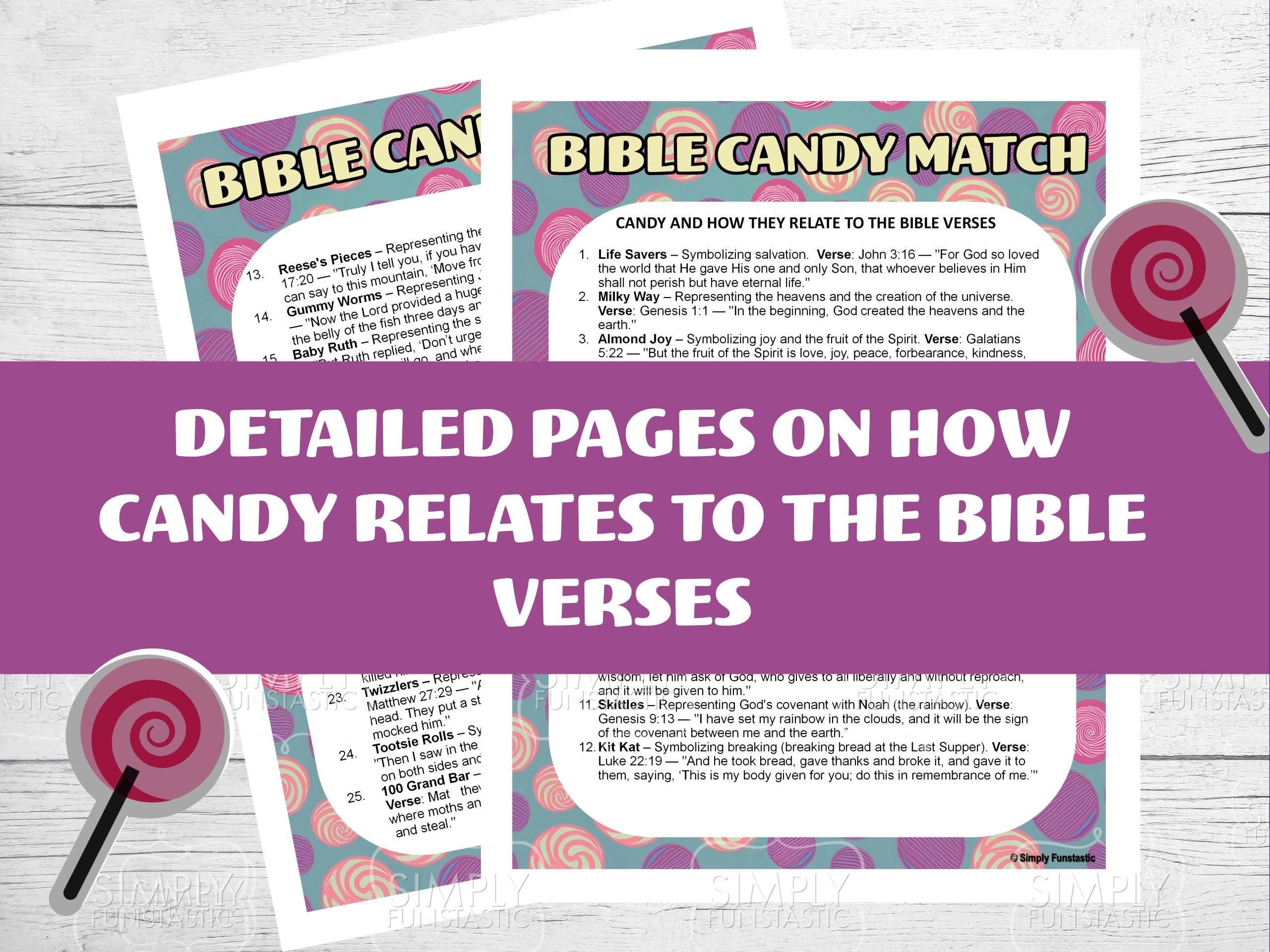 Bible Candy Match Game: Fun Church Activity (digital Download) - Etsy