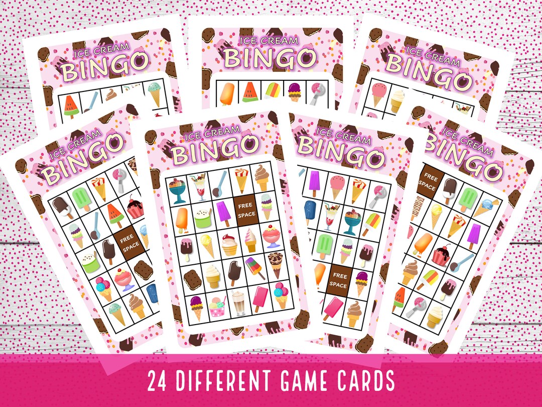 Ice Cream Bingo | Ice Cream Party | Ice Cream Game | Kids Youth Game ...