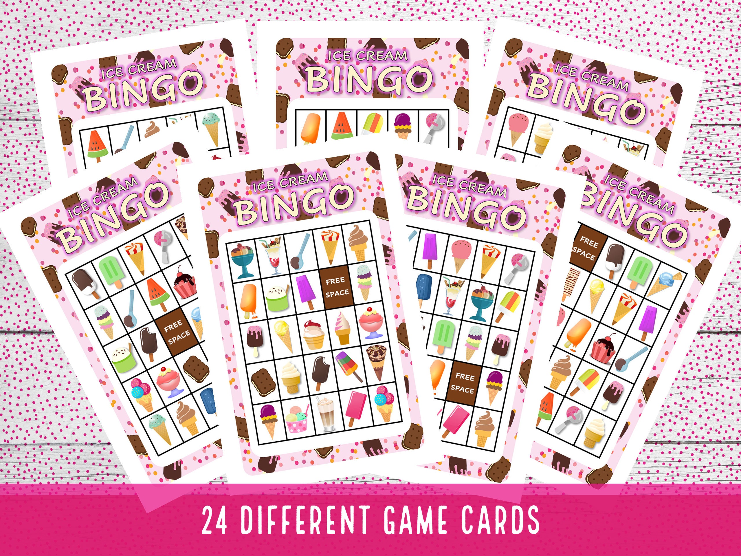 Ice Cream Bingo | Ice Cream Party | Ice Cream Game | Kids Youth Game ...