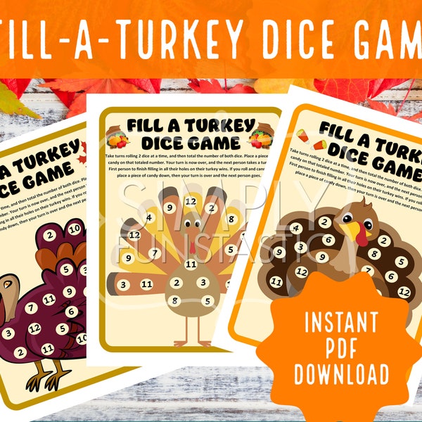 Roll a Turkey - Etsy