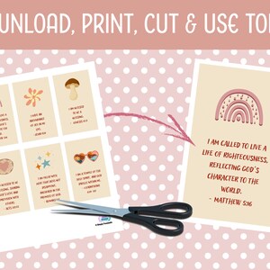 Positive Affirmation Cards for Kids - Scripture-based Bible Verses ...