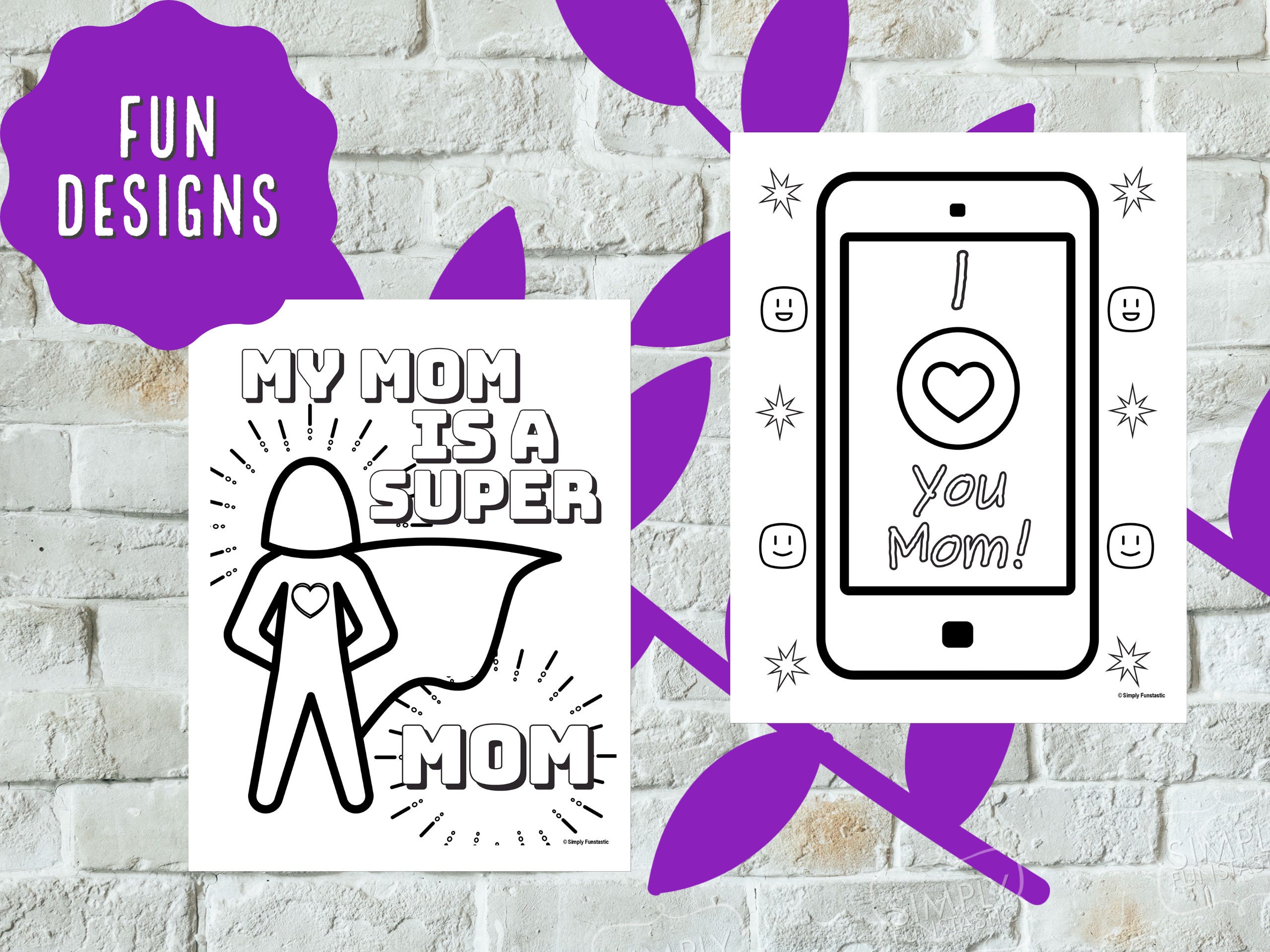 Mother's Day Coloring Pages for Kids: Llama Mama Printable (PDF) - Etsy