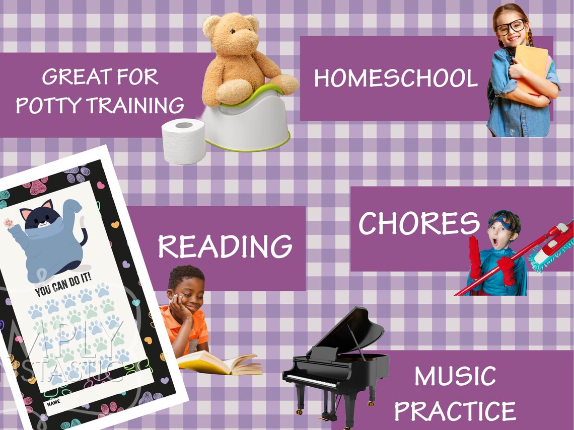 Whimsical Cat Classroom Incentive Charts | Kids Reward System ...