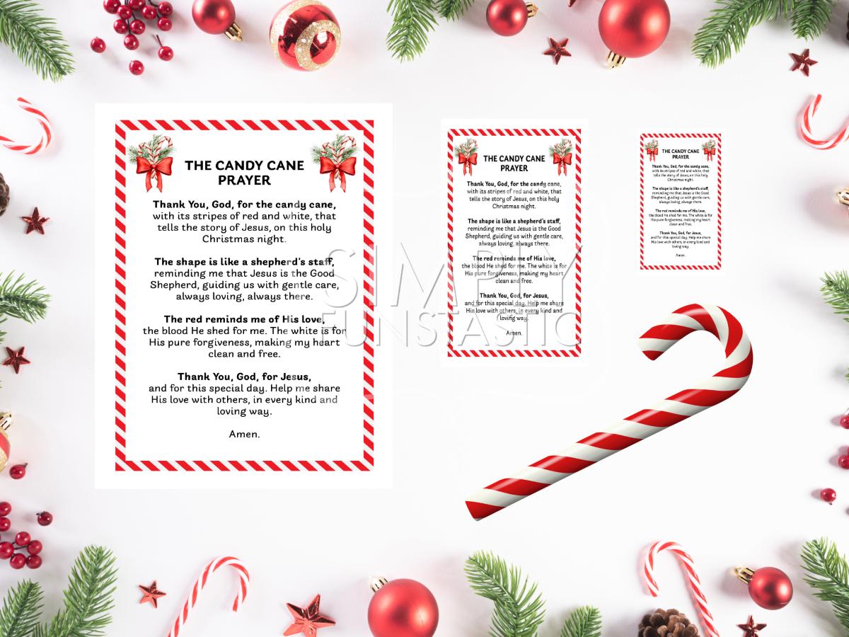 Candy Cane Prayer, Candy Cane Holder, Christmas Favor, Candy Cane Poem ...
