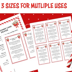 Candy Cane Prayer, Candy Cane Holder, Christmas Favor, Candy Cane Poem ...
