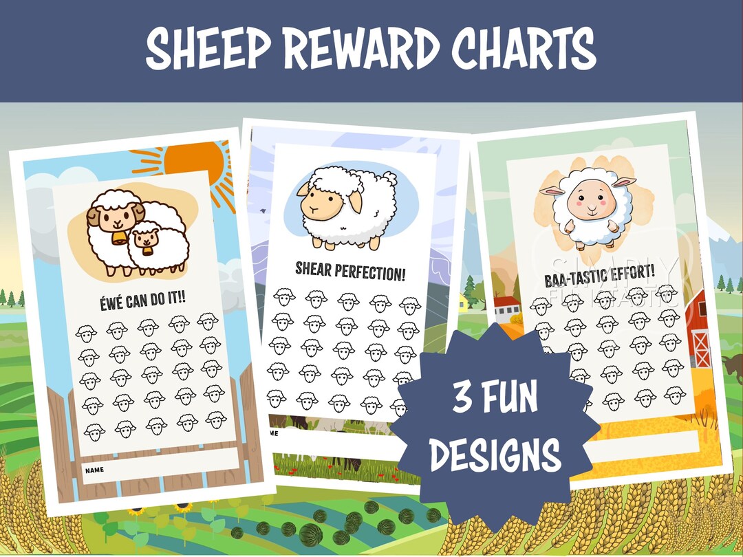 Sheep Reward Charts: Kids Behavior & Potty Training (digital Download ...