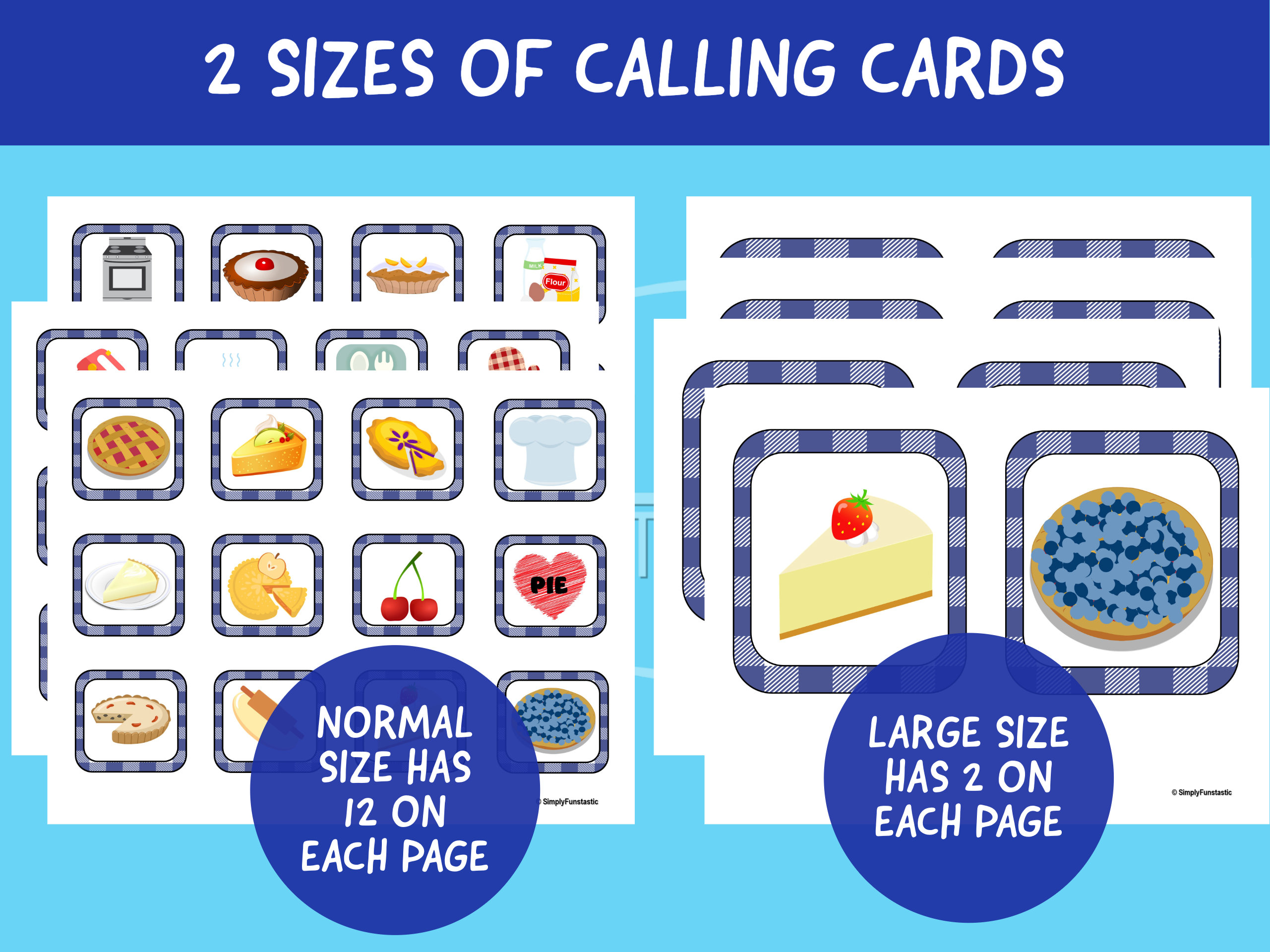 Pie Bingo | Pie Party Game | Pie Birthday Party | Pie Printable Game ...