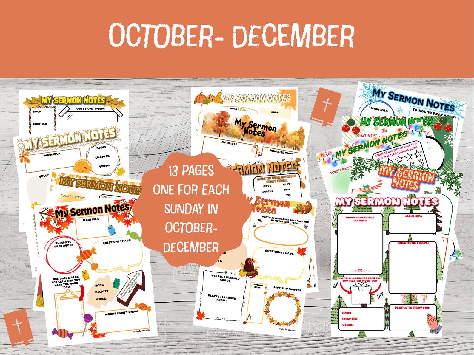 Mega Sermon Notes Bundle for Kids, Children's Sermon Notes, Bible Study ...