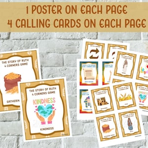 Story of Ruth 4 Corners Game: Bible Lesson Activity (printable PDF ...