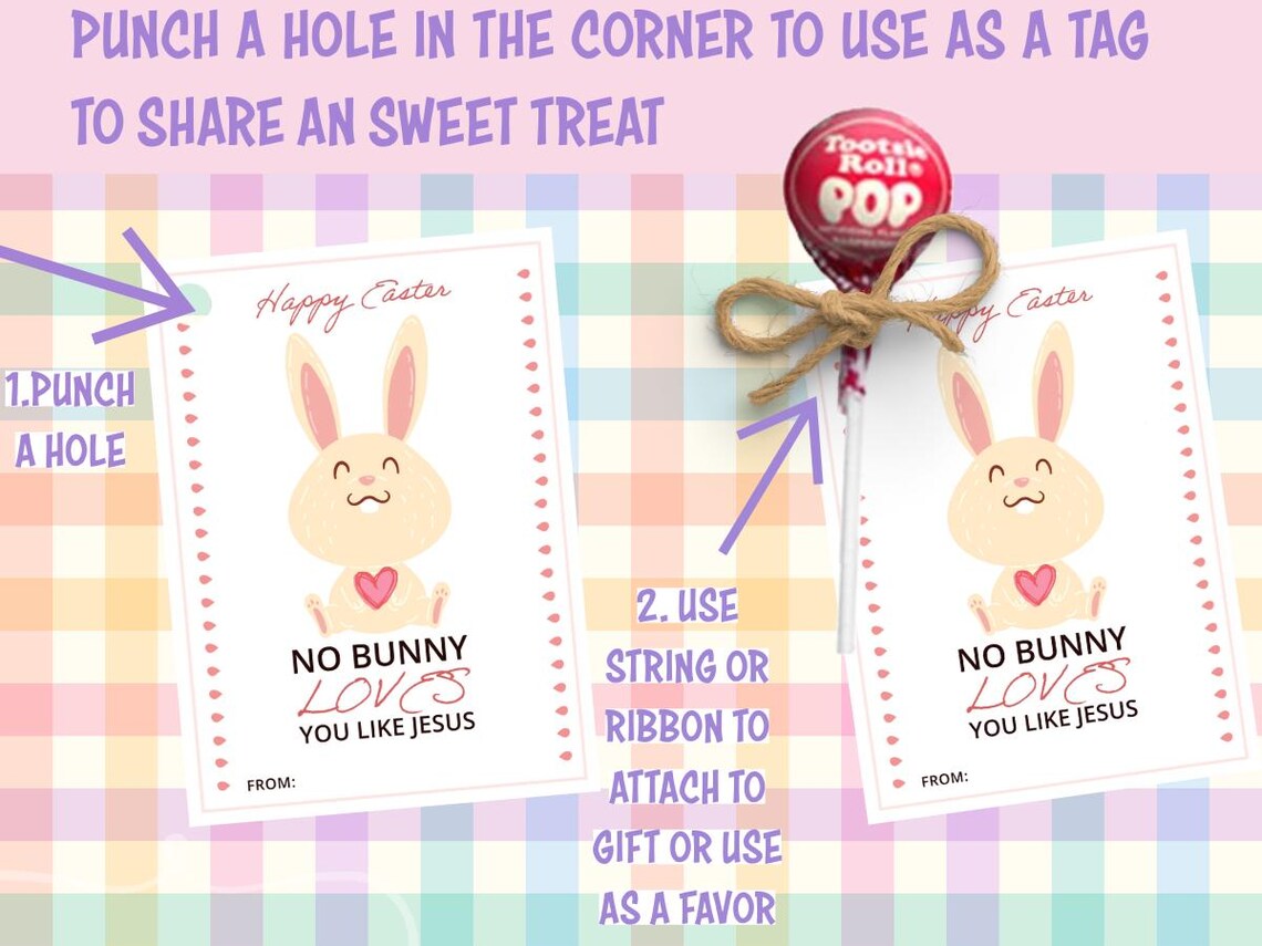 No Bunny Loves You Like Jesus | Christian Easter Gift Tags Printable ...